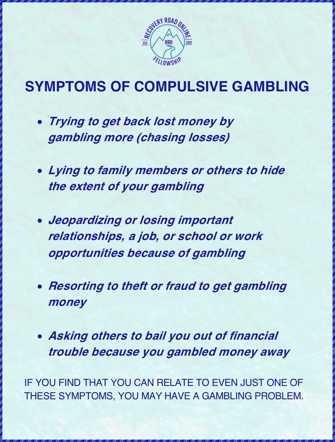 Compulsive Gambling Recovery Road Online %%Recovery Road Online%%